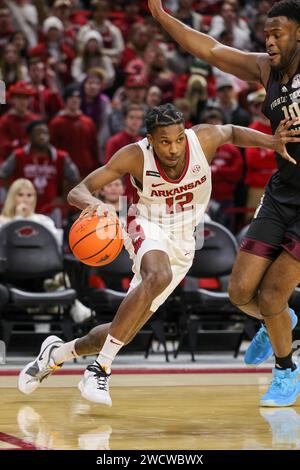 January 16, 2024: Aggies guard Wade Taylor IV #4 drives the ball up the ...