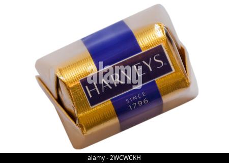 Harveys chocolate liqueur from box of Famous Names Signature liqueur ...