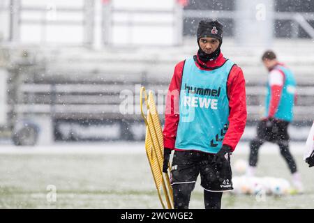 Koeln, Deutschland. 17th Jan, 2024. Damion Downs (1.FC Koeln, 42) 1. FC K?ln, Training 17.01. ...