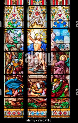 France, Moselle, Delme, St. Germain church built in 1859 in neogothic ...
