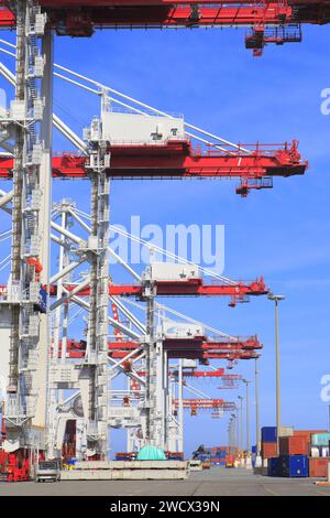 Container harbour Dunkerque France Stock Photo - Alamy
