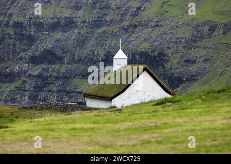 Church in Saksun, Island of Streymoy. Faroe Islands Stock Photo - Alamy