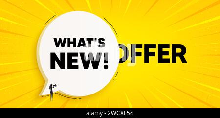 Whats new symbol. Special offer sign. Neumorphic background. Vector ...