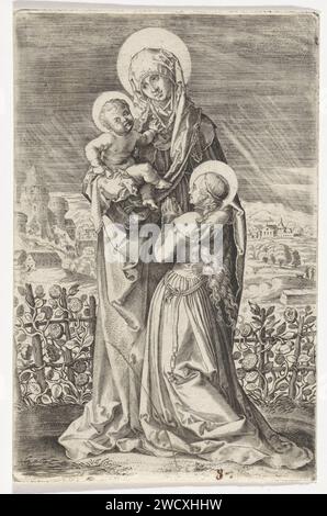 Mary with Christ Child, Wierix (possibbly), 1550 - 1650 print Mary holds the Christ child on her ...