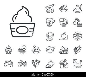 Ice Cream Simple vector icon. Illustration symbol design template for ...