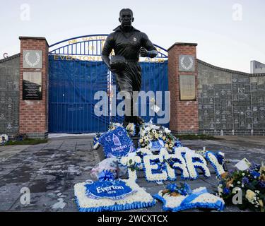 A general view of the Dixie Dean statue outside Goodison Park ahead of ...