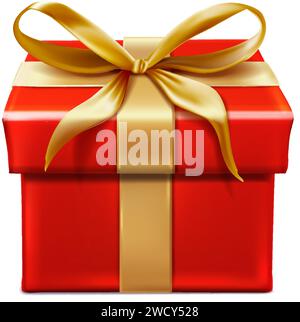 present gift box with ribbon bow Stock Vector Image & Art - Alamy