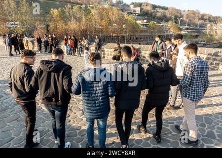 Kurdish traditional dance govend or Turkish traditional dance Halay ...
