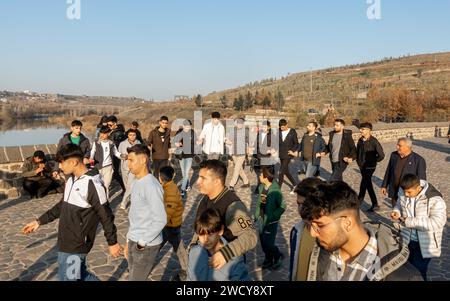 Kurdish traditional dance govend or Turkish traditional dance Halay ...