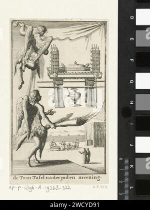 Engelen view the design for the Table of Toonbroden, Jan Luyken, 1705 ...