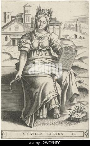 Libyan Sibille, 1546 - 1562 print The Libyan Sibille sitting with a ...