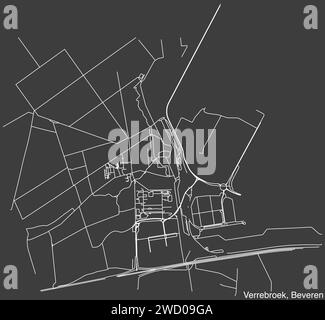 Street roads map of the VERREBROEK SECTION, BEVEREN Stock Vector Image ...