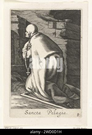 Holy Pelagia of Antioch as a recluse, Anonymous, After Boëtius Adamsz ...
