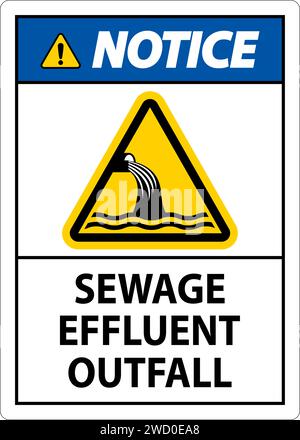 Water Safety Sign Notice - Sewage Effluent Outfall Stock Vector Image ...