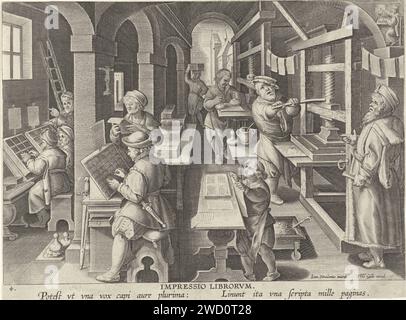 Book printing, Philips Galle (attributed to workshop or), After Jan van ...