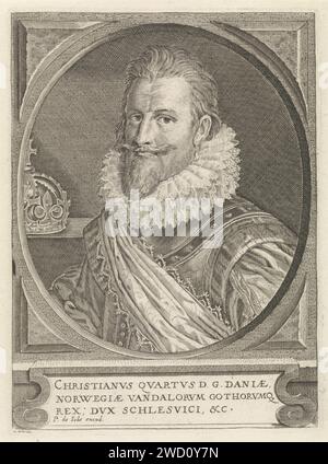 Portrait of Christiaan II, king of Denmark. Portrait of King Christiaan ...
