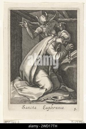 Holy Euphrasia of Constantinople as a recluse, Boëtius Adamsz. Bolswert ...