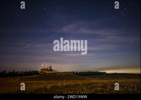 An M1A2 SEP Abrams Tank sits ready during Gunnery Table VI at Red Cloud ...