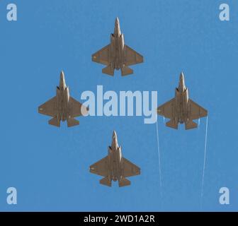 An air-to-air view of a joint formation of aircraft participating in ...