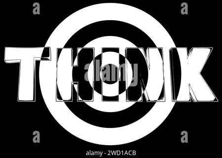 Target concept, think to win, think different, hit target, goal ...