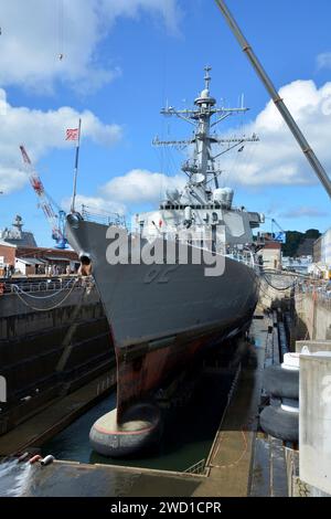 US Navy USS Fitzgerald (DDG 62) Commanding Officer, Cmdr. explains the ...