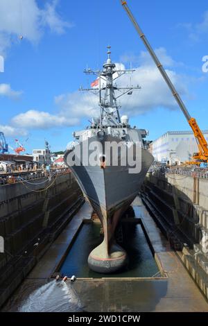 US Navy USS Fitzgerald (DDG 62) Commanding Officer, Cmdr. explains the ...