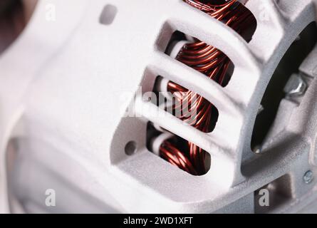 Electric motor stator, electric induction motor under repairing ...