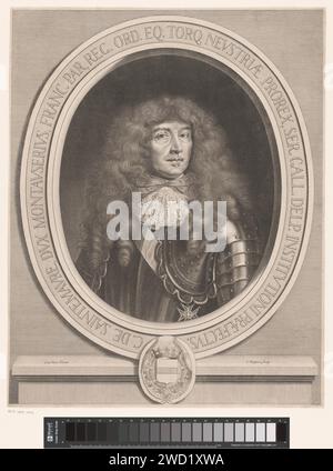 Portret van Claude de Sainte -Marthe, Gerard Edelinck, after Jean ...