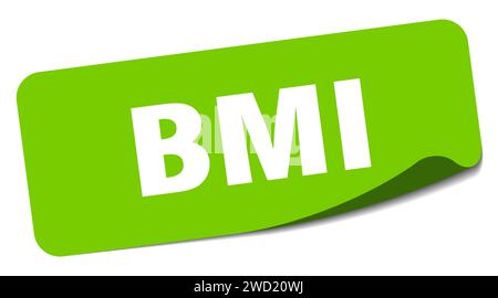 bmi sticker. bmi rectangular label isolated on white background Stock ...