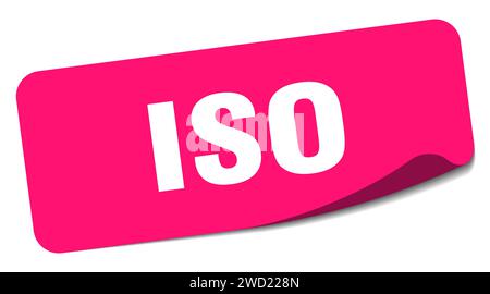 iso sticker. iso rectangular label isolated on white background Stock ...