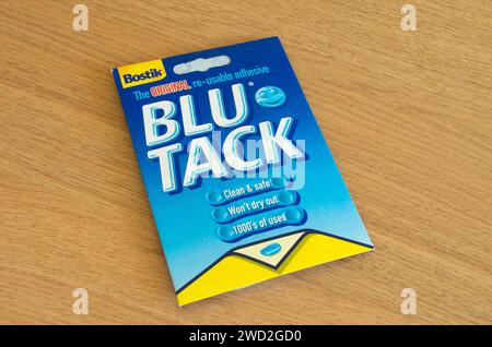 Packet of Bostik Blue Tack Adhesive Stock Photo - Alamy