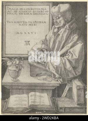 Portrait van Erasmus, Albrecht Dürer, 1526 print Portrait of Erasmus ...