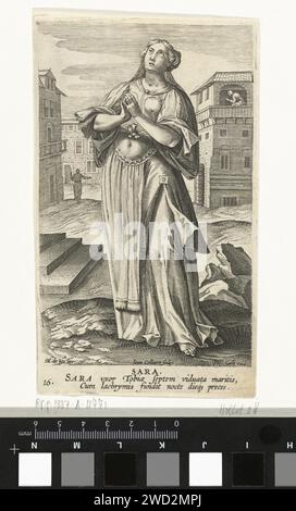 Sara, Jan Collaert (II), After Maerten de Vos, 1588 - 1595 print In the ...
