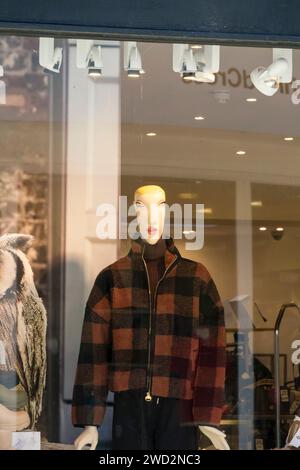 High street shop window displaying sale in January. England,UK Stock ...