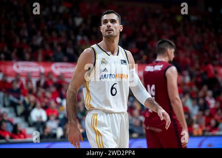 Alberto Abalde Diaz of Real Madrid in action during the Spanish League, Liga ACB Endesa ...