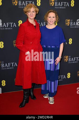 Sara Putt (left) and Anna Higgs attending the EE Bafta Film Awards 2025 ...