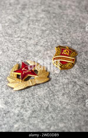USSR communist pins Stock Photo - Alamy