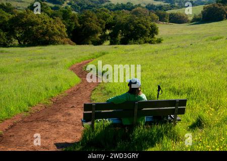 Bench along Vernal Pool Trail, Santa Rosa Plateau Ecological Preserve ...
