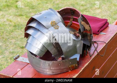Ancient Roman legionary armor on a stand Stock Photo - Alamy