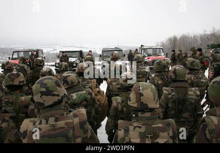 Die Deutsch-Französische Brigade DF-Brigade übt mit Infanterie, Panzern ...