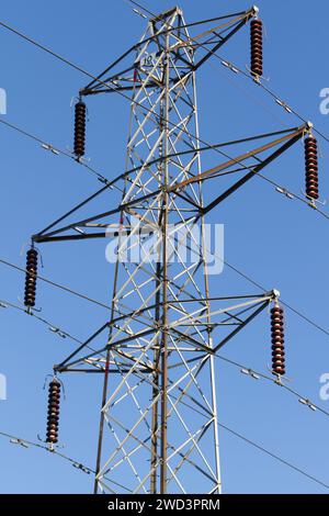 Electricity pylons, also known as electricity transmission and ...