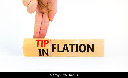 Inflation or tipflation symbol. Concept words Inflation Tipflation on ...