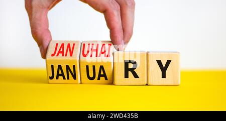 Januhairy or January symbol. Concept words Januhairy or January on ...