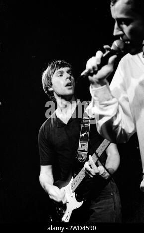 A young Martin Rossiter of the band Gene playing at Glamorgan ...
