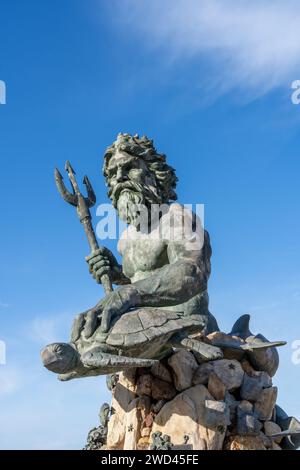 The Poseidon Statue in Virginia Beach United States of America Stock ...