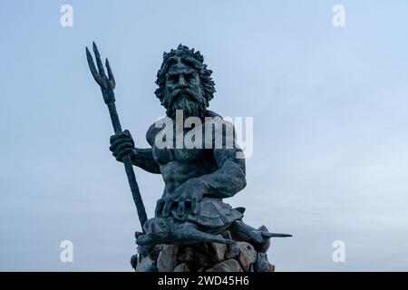 The Poseidon Statue in Virginia Beach United States of America Stock ...