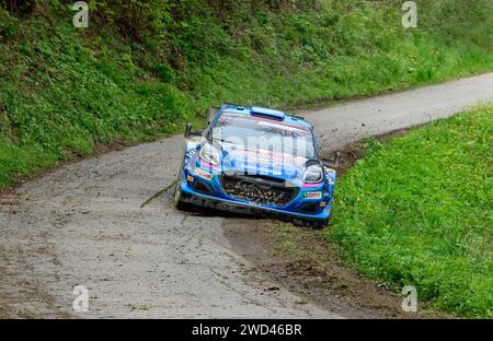 Fast special Speed Car in the asphalt rally Stock Photo - Alamy