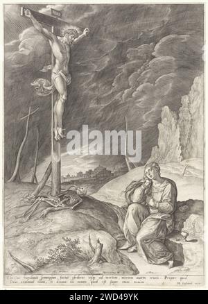 Triumphing Christ on Het Cross, Hieronymus Wierix, 1563 - Before 1619 print Christ on the cross ...