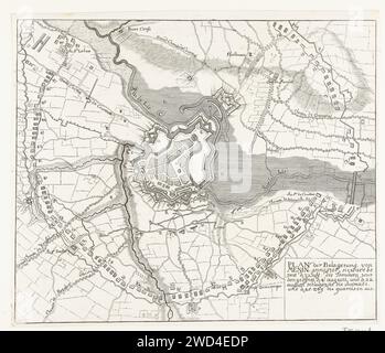 Map of Menen, 1706, Anonymous, 1706 print Map of Menen, besieged and ...