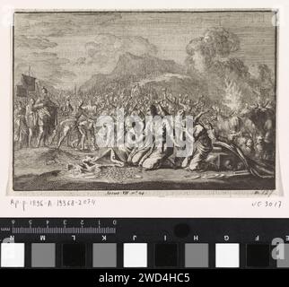 Stoning of Achan and his family Stock Photo - Alamy